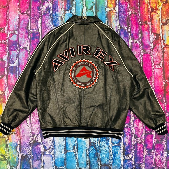 Avirex | Jackets & Coats | Avirex Usa Authentic Leather Bomber Jacket ...